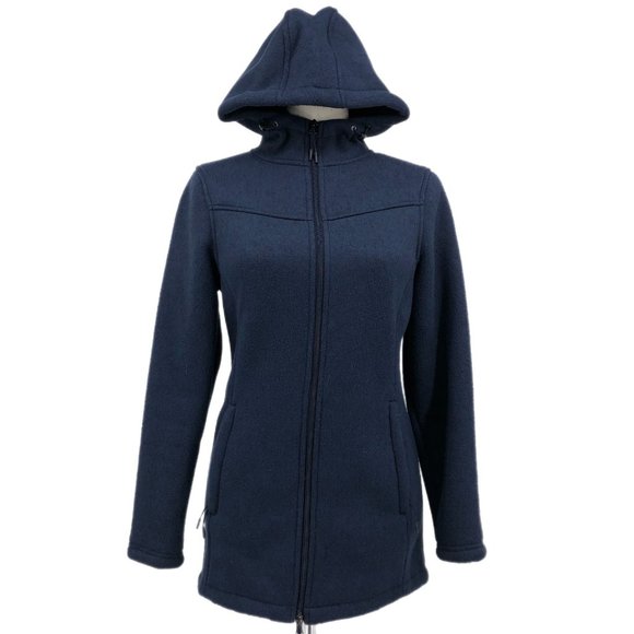 stoic | Jackets & Coats | Stoic Blue Fullzip Hooded Pea Coat Perfect ...